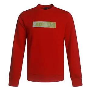 Adidas Alphabet Logo Casual Knit Pullover - Red