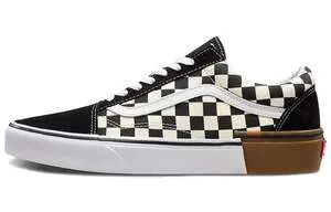 VANS Old Skool Gum Block Sneakers - Black/white/brown