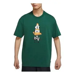 Nike Skateboard Entertainment Print Sports Crewneck Short Sleeve - Green