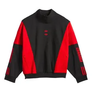 Adidas X Willy Chavarria Watsonville Sweatshirt 'black Red - Black/red