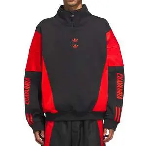 Adidas X Willy Chavarria Watsonville Sweatshirt 'black Red - Black/red