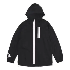 Adidas Outdoor Windproof Sports Hooded Jacket - Black