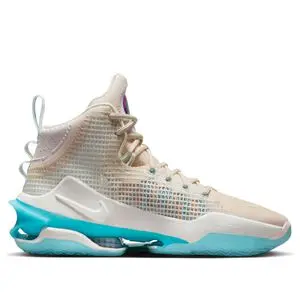 Nike Zoom Gt Jump Basketball High Top Sneakers - Cream/white/blue