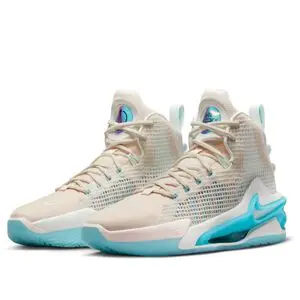 Nike Zoom Gt Jump Basketball High Top Sneakers - Cream/white/blue