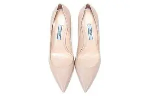 Prada Pointed Saffiano Leather Heels