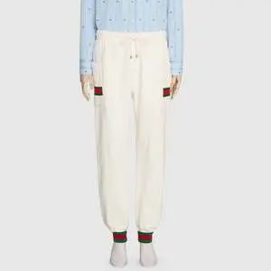 Gucci Knitted Jogging Trousers With Webbing For White