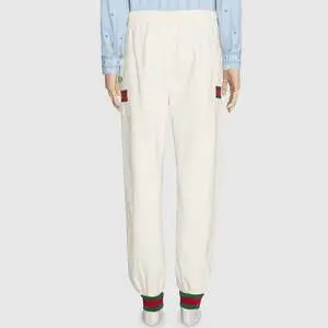 Gucci Knitted Jogging Trousers With Webbing For White