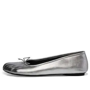 Balenciaga Anatomic Ballerina Shoes Shiny Soft Sheepskin - Silver