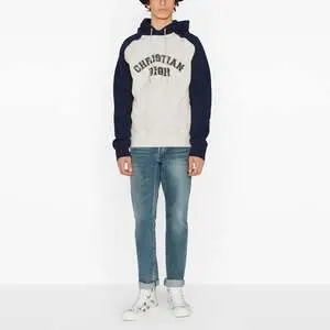 Dior X Peter Doig Fw21 Logo Long-sleeved Hoodie