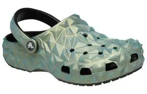 CROCS Classic Iridescent Geometric Clog - Green/black