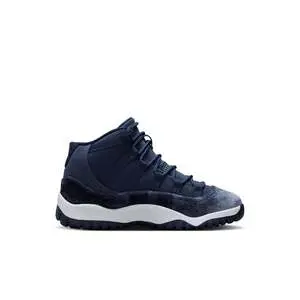 JORDAN 11 Retro Midnight Navy Velvet High Top Sneakers - Blue