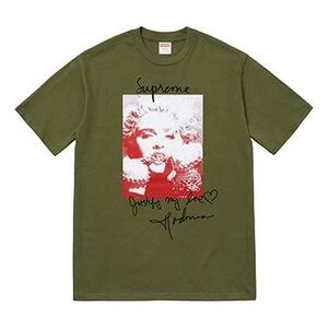 Supreme Supreme Fw18 Madonna Tee Olive Printing Short Sleeve Unisex Olive Green Green