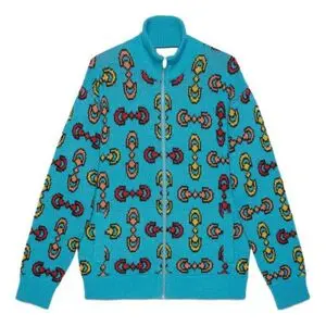 Gucci Horsebit Jacquard Wool Bomber Jacket