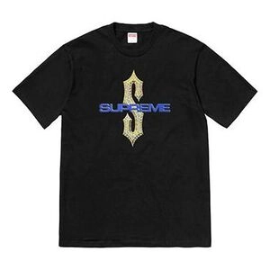 Supreme Ss18 Diamonds Tee Diamond Printing Short Sleeve - Black