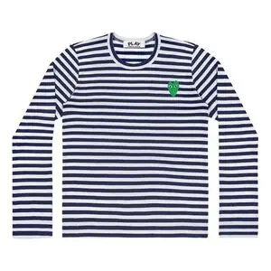 Play Comme Des Garcon Striped Long Sleeve T-shirt - Bluewhite