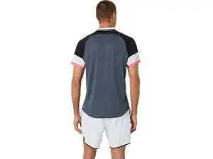 Asics Match Polo Shirt 'performance Black Carrier Grey