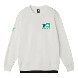 NEW BALANCE Logo Sweatshirt - White/aqua