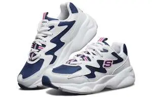 Sketchers D'lites Airy Sneakers - White/blue/pink