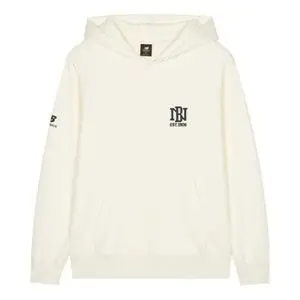 NEW BALANCE Logo Print Hoodie - White/black