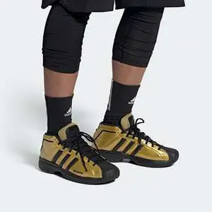Adidas Pro Model 2g High Top Sneakers - Black/gold