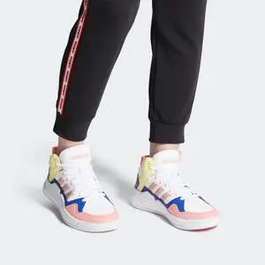 Adidas Neo Play9tis 2.0 High Top Sneakers - White/pink/blue