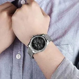 Casio Stainless Steel Quartz Watch With Analog Display