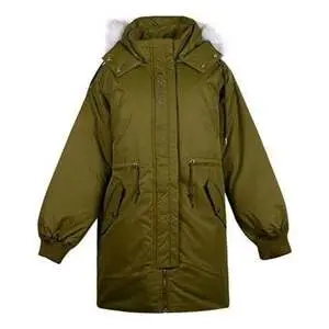 CONVERSE Long Down Jacket - Olive Green