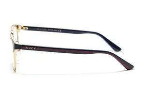 Gucci Black Frame Capsule Series Metallic Optical Frame Lens