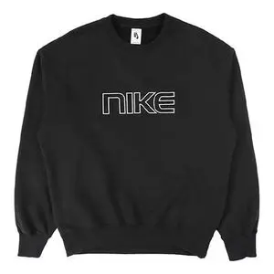 Nike Alphabet Logo Round Neck Pullover - Black
