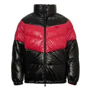 NEW BALANCE Reversible Quilted Puffer Coat - Black/red