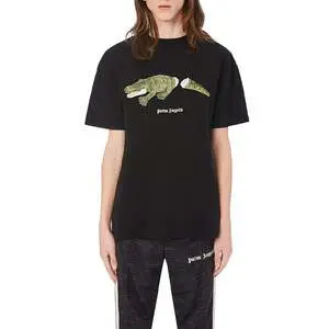 Palm Angels Printing Round Neck T-shirt