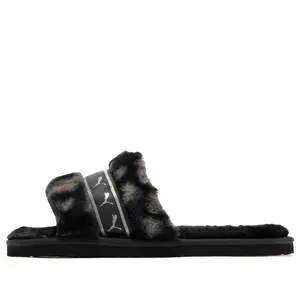 PUMA Fluff Remix Animal Bx Sandals - Black/gray