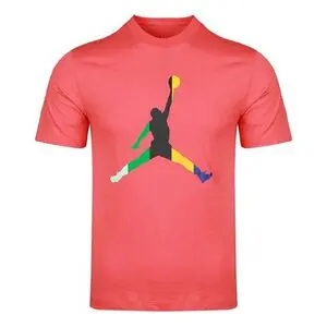 JORDAN Sport Dna Jumpman Round Neck Short Sleeve Coral T-shirt - Red