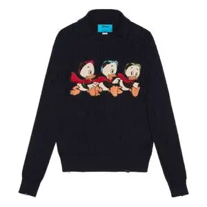 Gucci X Disney "three Little Pigs" Ribbed Turtleneck Sweater
