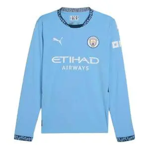 PUMA Manchester City 24/25 Home Long Sleeve Jersey - Blue/white