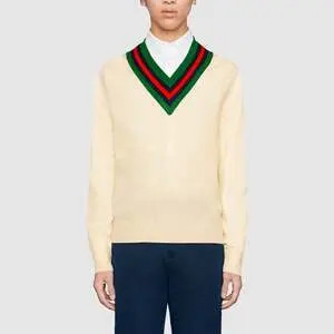Gucci V-neck Wool Knit Jumper