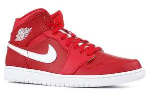 JORDAN 1 Retro Mid Sneakers - Red White