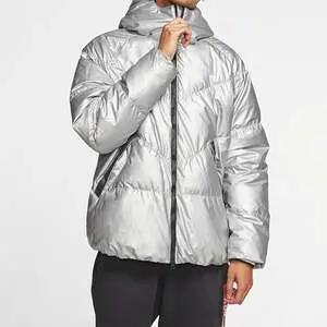 Nike Metallic Hooded Down Feather Jacket