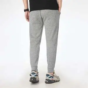 Nike Windproof Solid Color Casual Sports Logo Fleece Lined Long Pants Gray