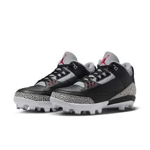 JORDAN 3 Mid Retro Mcs 'black Cement' Athletic Cleats - Black/cement Grey/white