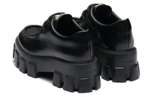 Prada Monolith Brushed Leather Lace-up Shoes