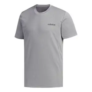 Adidas M D2m Pl Tee Training Sports Round Neck Gray