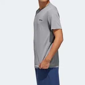 Adidas M D2m Pl Tee Training Sports Round Neck Gray