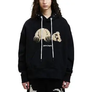 Palm Angels Punk Bear Hoodie - Black/brown