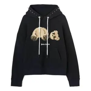 Palm Angels Punk Bear Hoodie - Black/brown