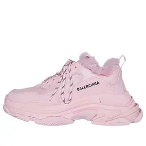 Balenciaga Triple S Fake Fur Sneakers