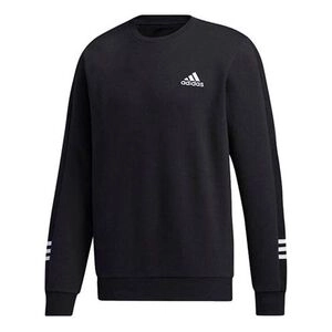 Adidas Logo Stamping Casual Sportswear Sweatshirt - Black