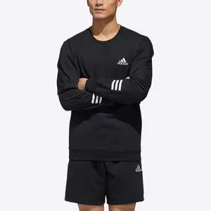 Adidas Logo Stamping Casual Sportswear Sweatshirt - Black