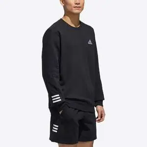 Adidas Logo Stamping Casual Sportswear Sweatshirt - Black
