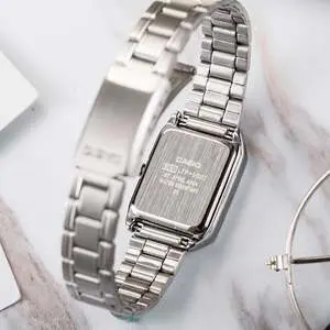 Casio Square Stainless Steel Analog Watch - Black